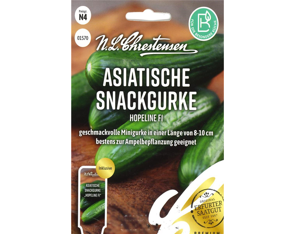 Asiatische Snack-Gurke 'Hopeline', Cucumis sativus 'Hopeline' - Seebauer