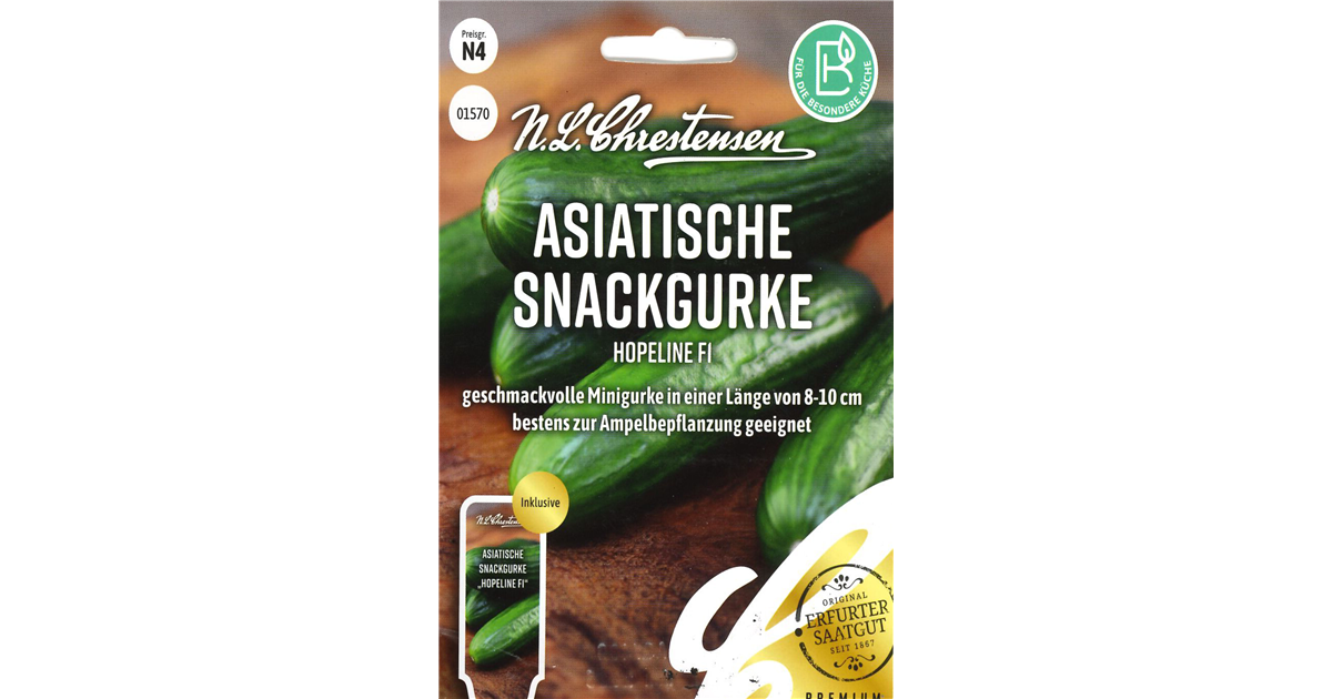 Asiatische Snack-Gurke 'Hopeline', Cucumis sativus 'Hopeline' - Seebauer